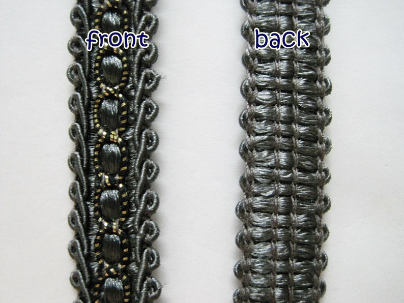 5 Yards 1/2 Dark Gray Gimp Braid Trim Gimp Braid | Etsy