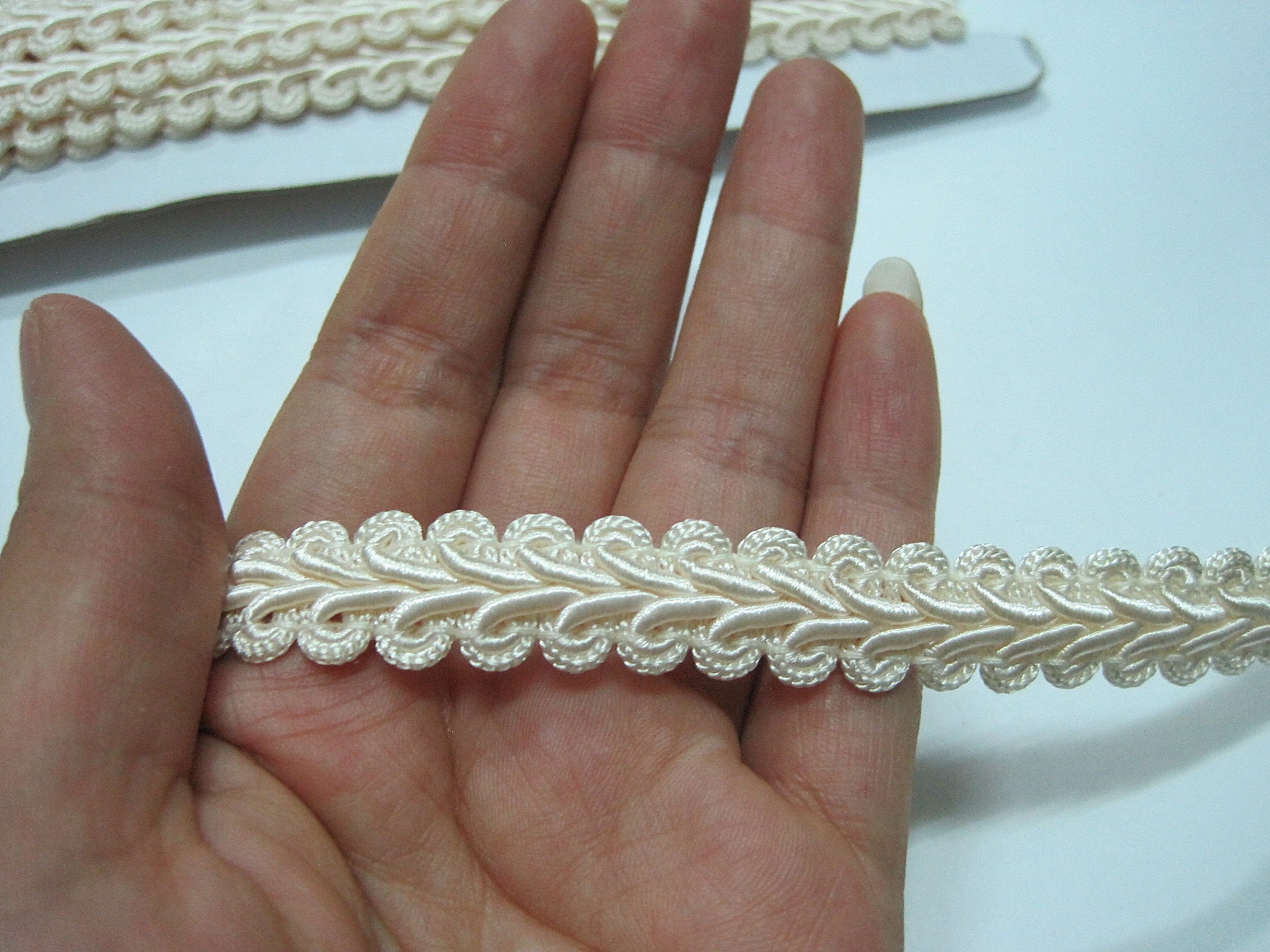 5 Yards 1/2 Cream Gimp Braided Trim Gimp Braid Braided | Etsy