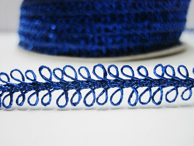 5 Yd Blue Metallic Double Picot Trim Picot Edge Trim Double - Etsy