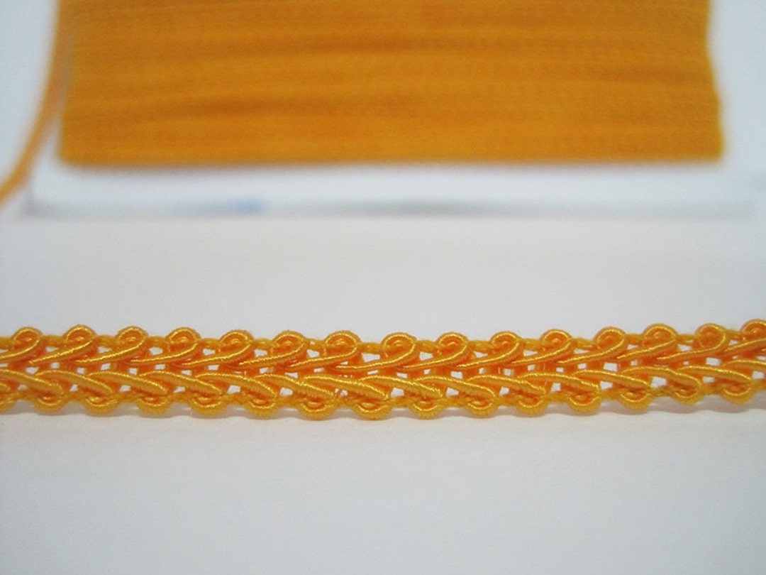 5 Yards 3/16" Orange Gimp Braided Trim, Gimp Braid, Braided Cord ...