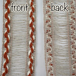 5 Yards Mahogany Linen Braid, Linen Lace, Linen Trim, Natural Trim ...