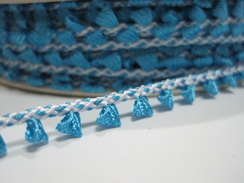 5 Yards Blue Picot Trim, Picot Edge Trim, Picot Edge Ribbon, Picot Lace ...