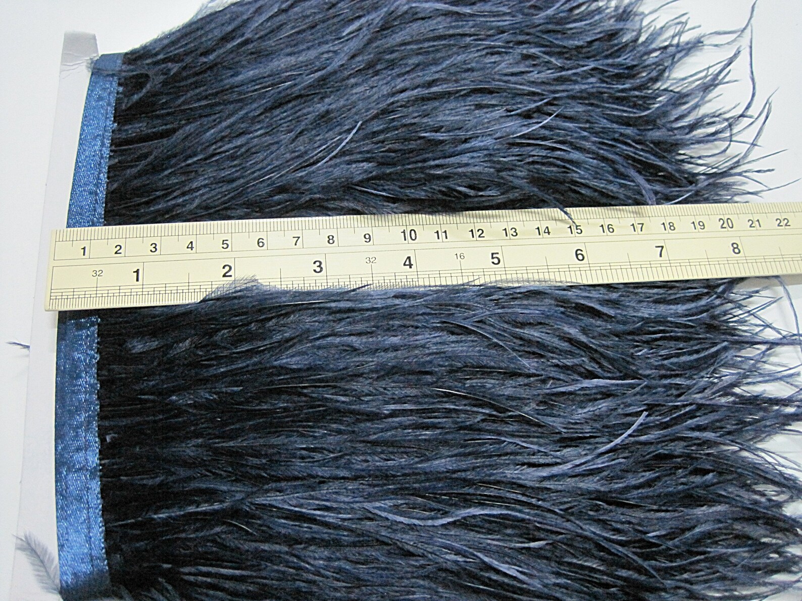 1 Yard Ostrich Trim Navy Blue Fringe Ostrich Feather | Etsy