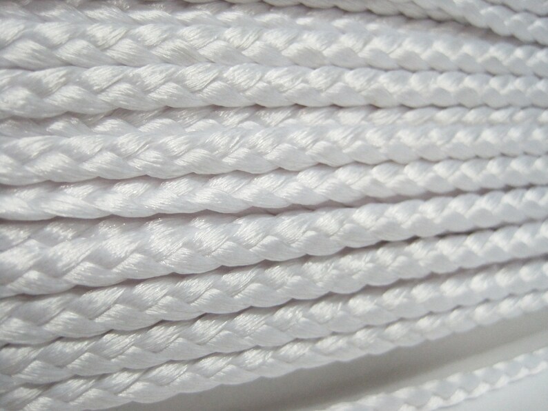 5 Yards 1/4" Braided Cord, Flat Braided Cord, Flat Cord, Braided ...