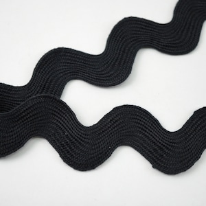 5 Yards Black Jumbo Rick Rack Trim, Black Rick Rack, Rick Rack Trim ...