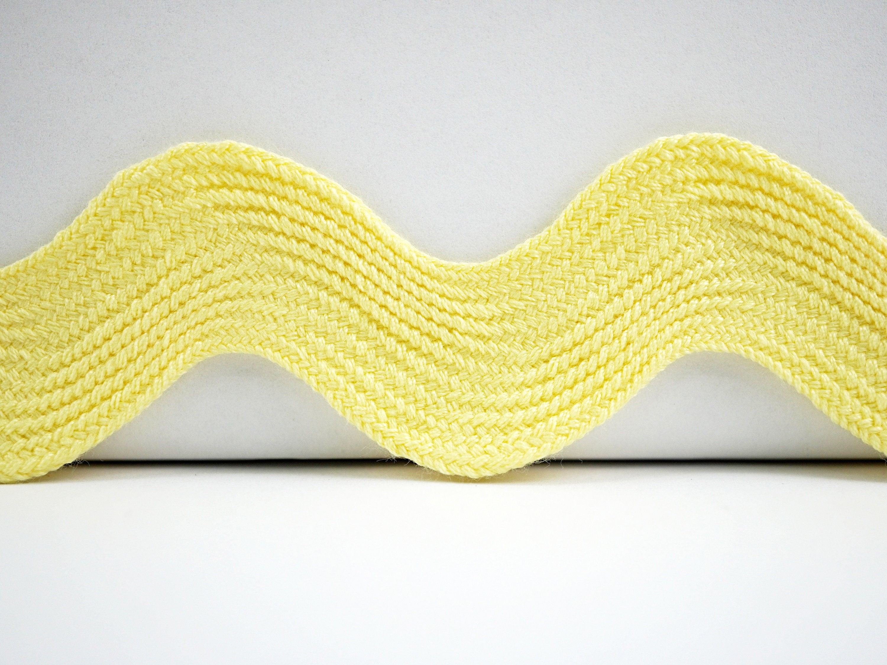 5 Yards Yellow Jumbo Rick Rack Trim, Yellow Rick Rack, Jumbo Ric Rac ...