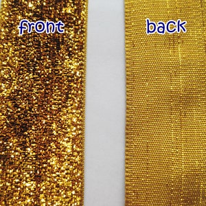 5 Yards 1" Classic Gold Glitter Ribbon, Wide Glitter Ribbon, Glitter ...