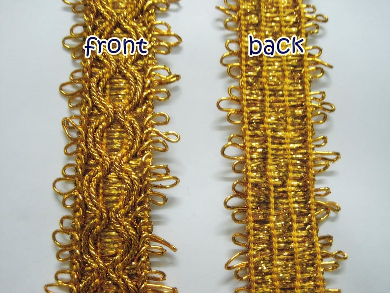 5 Yards 1 1/2 Dark Gold Metallic Lace Gold Lace Gold - Etsy