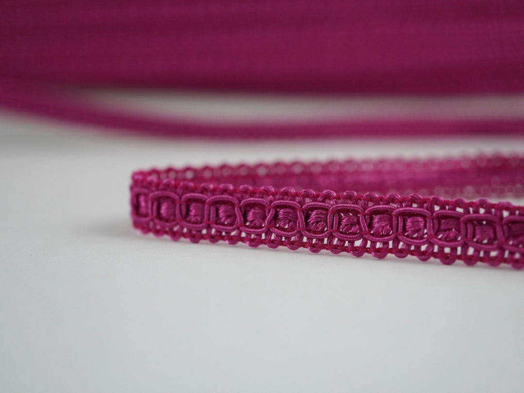 5 Yards 5/16" Hot Pink Raid Trim, Hot Pink Gimp Braid, Gimp Braid ...