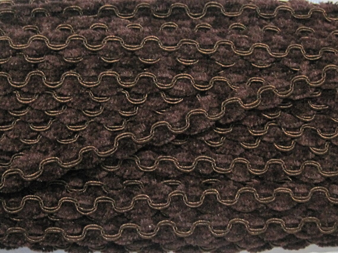 5 Yards 1/4 Dark Brown Chenille Braided Rick Rack Trim - Etsy