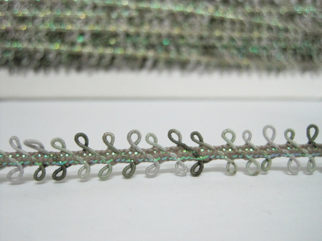 5 Yards Sparkly Multicolored Picot Trim no.11, Picot Edge Trim, Double ...