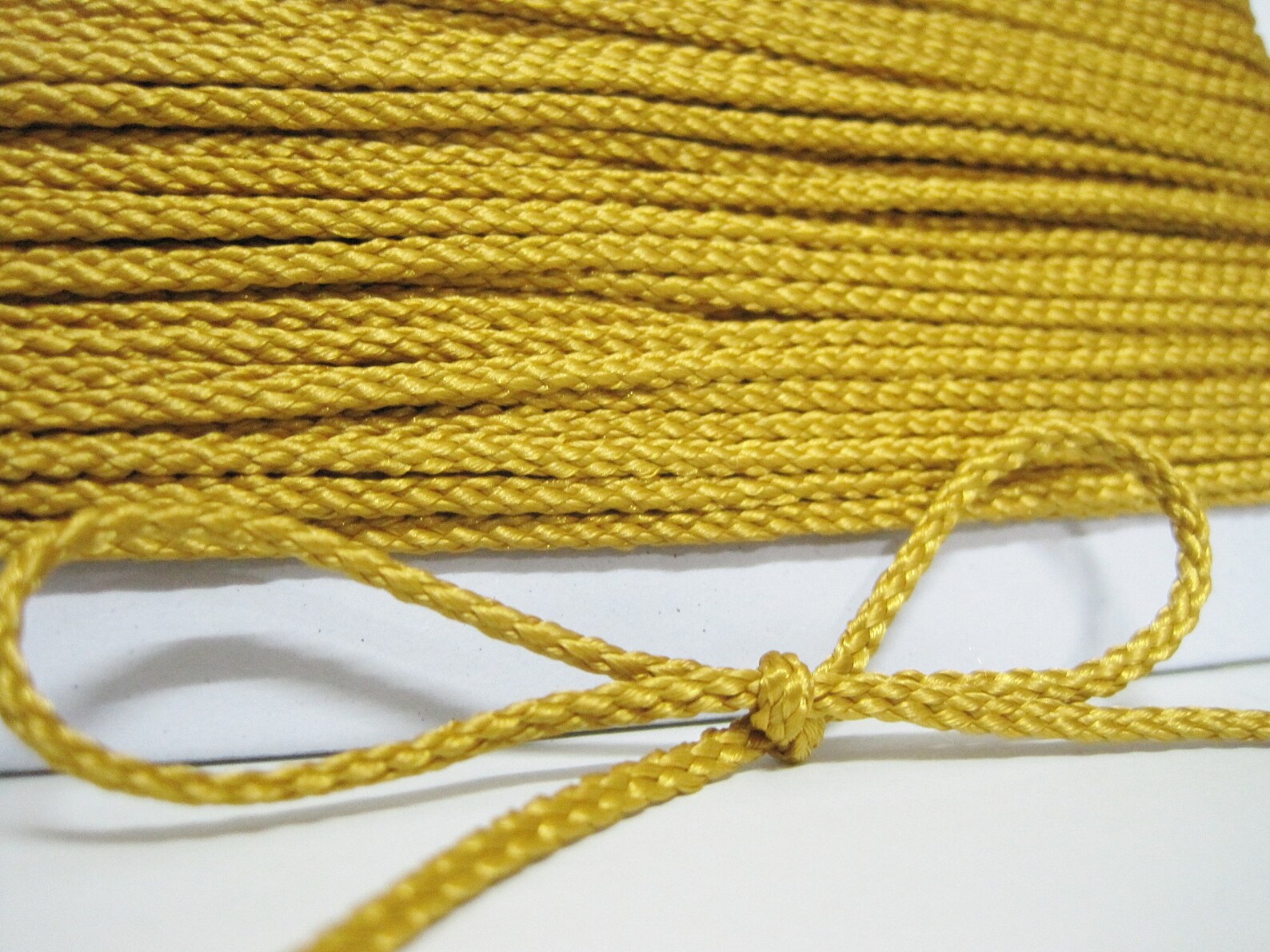 5 Yards 3 Mm Classic Gold Braided Cord Braided Cord Soutache - Etsy