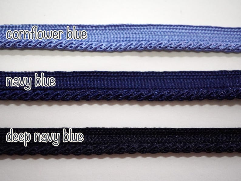 5 Yards 3/8" Blue Lip Cord Piping - Etsy