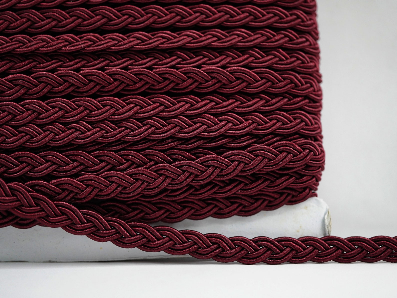 5 Yards 1/4 Red Braided Cord Red Cord Flat Braided - Etsy