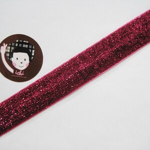 5 Yards 1" Wide Hot Pink Glitter Ribbon, Velvet Ribbon, Glitter Yarn ...