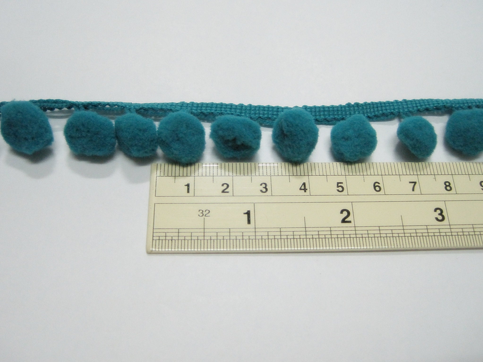 5 Yards 1.2 cm Pom Pom Trim Teal pom pom trim green pom pom | Etsy