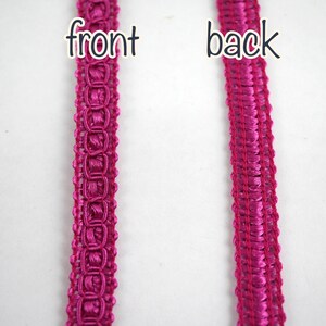 5 Yards 5/16" Hot Pink Raid Trim, Hot Pink Gimp Braid, Gimp Braid ...