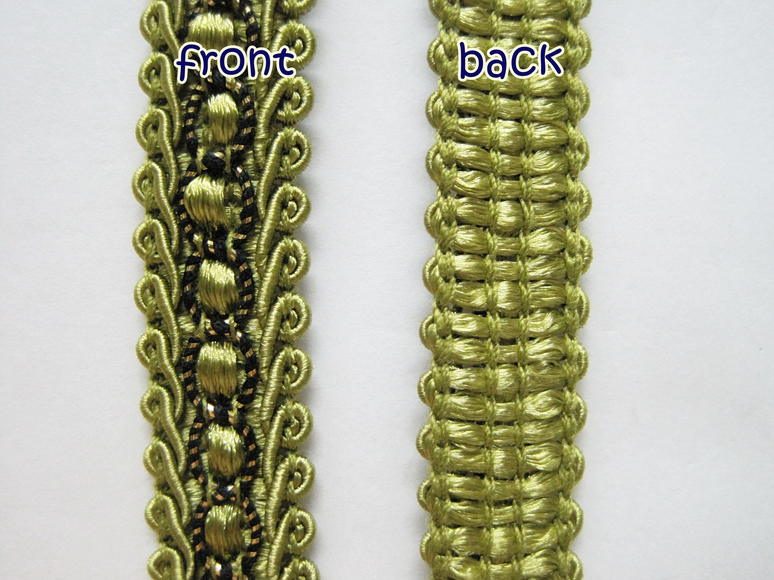 5 Yards 1/2" Olive Drab Green Gimp Braid Trim, Gimp Braid, Braided Gimp ...