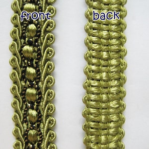 5 Yards 1/2" Olive Drab Green Gimp Braid Trim, Gimp Braid, Braided Gimp ...