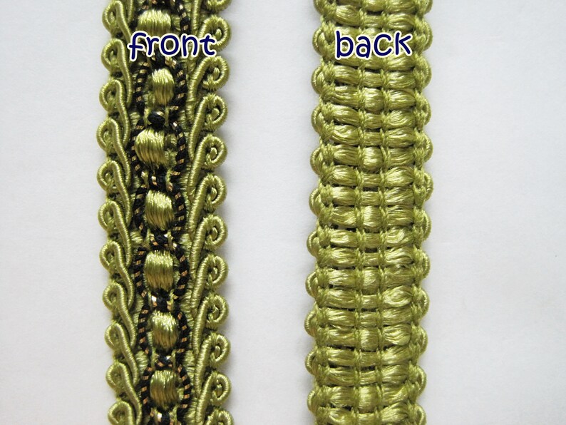 5 Yards 1/2" Olive Drab Green Gimp Braid Trim, Gimp Braid, Braided Gimp ...
