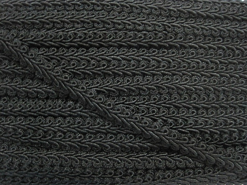 5 Yards 1/2 Black Gimp Braided Trim Gimp Braid Braided - Etsy
