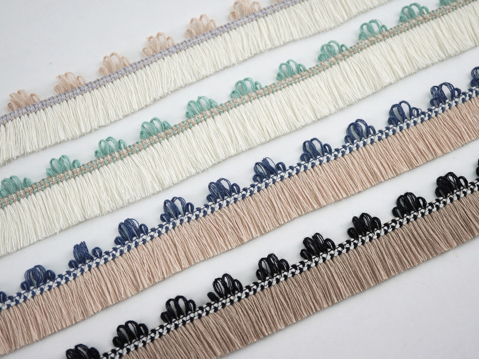 5 Yards 1" Ivory Tassel With Beige Trim - Etsy