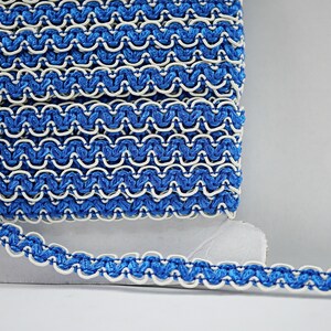 5 Yards Blue Rick Rack, Rick Rack Trim, Zig Zag Trim, Zig Zag, Ric Rac ...