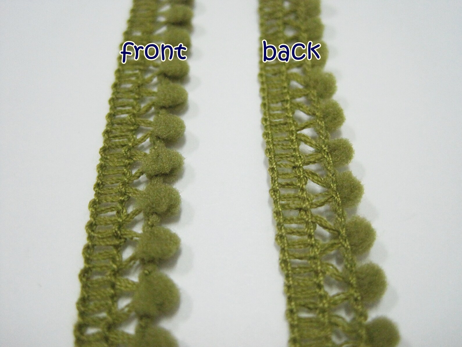 5 Yards Olive Drab Green Tiny Pom Pom Trim, Mini Pom Pom Trim, Tiny Pom ...