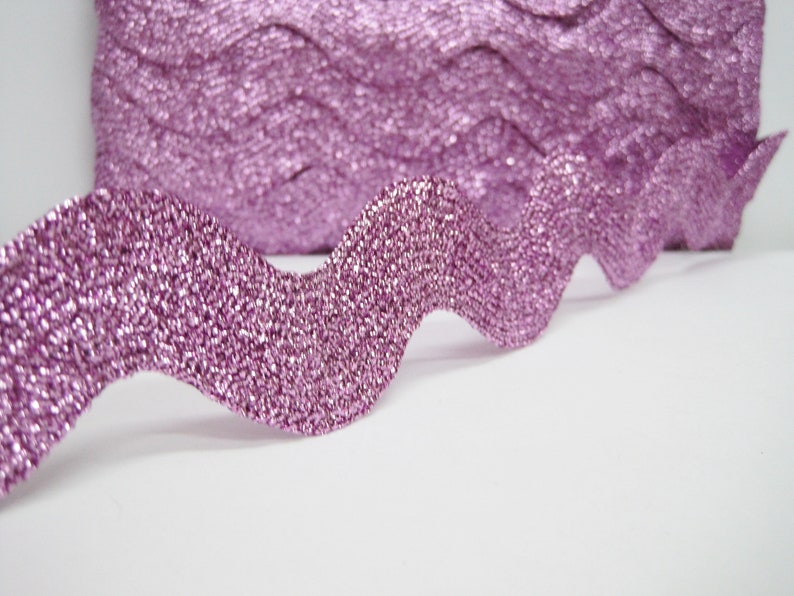 5 Yards Pink Jumbo Metallic Rick Rack Trim Metallic Rick | Etsy