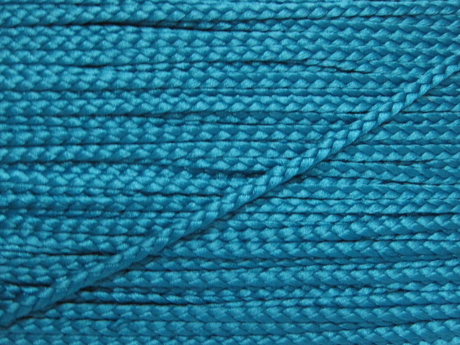 5 Yards 1/4 Braided Cord Aqua Blue Cord Flat Braided | Etsy