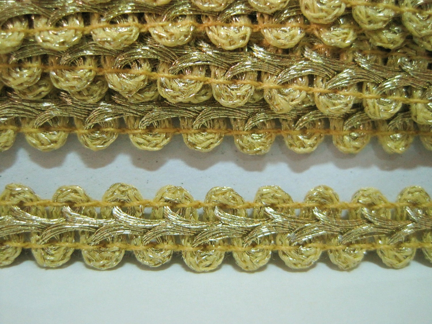 5 Yards 3/8 Gold Metallic Gimp Braided Trim Gimp Braid - Etsy