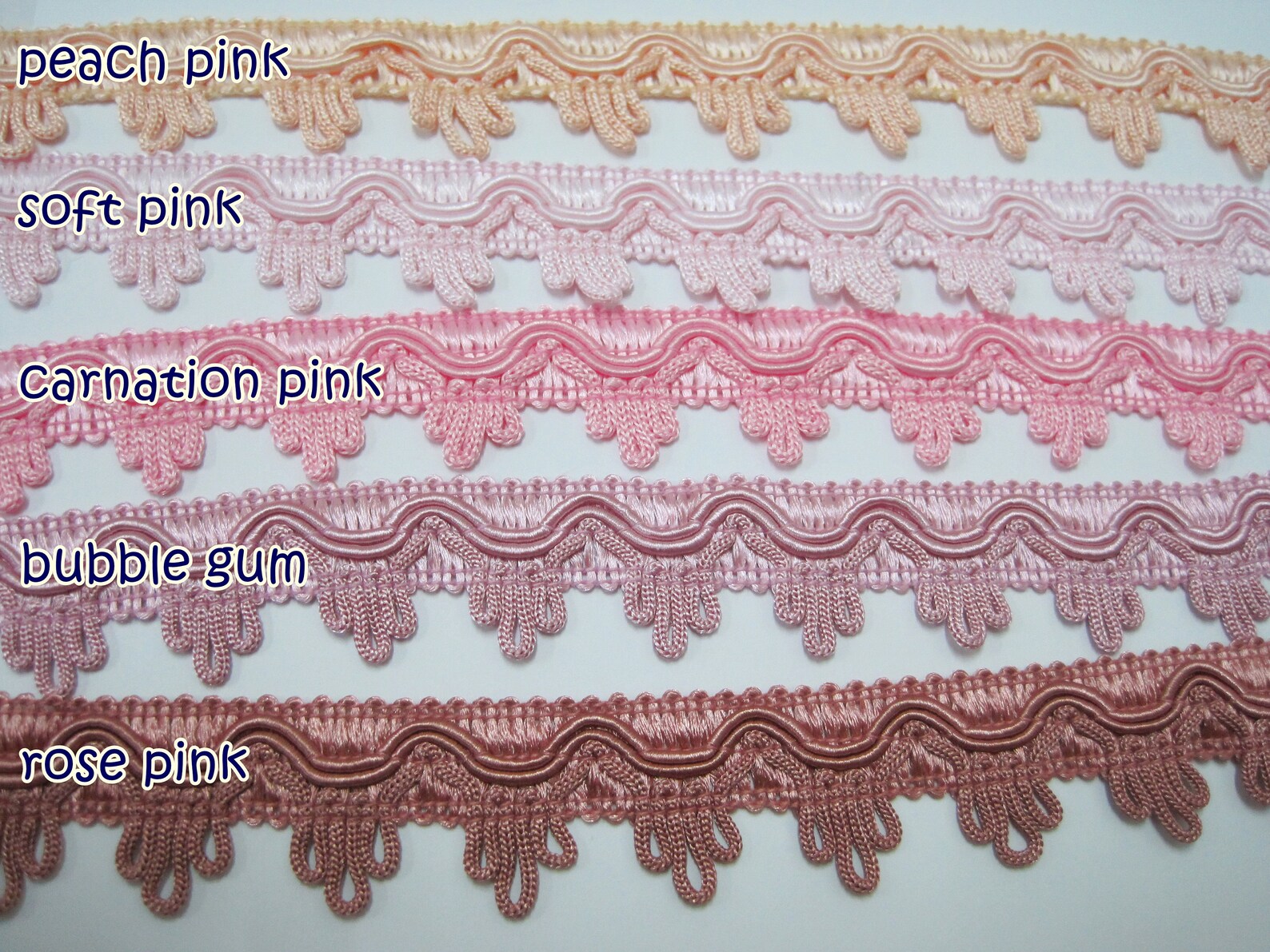 5 Yards Pink Scalloped Loop Fringe Vintage Lace Loop Trim - Etsy