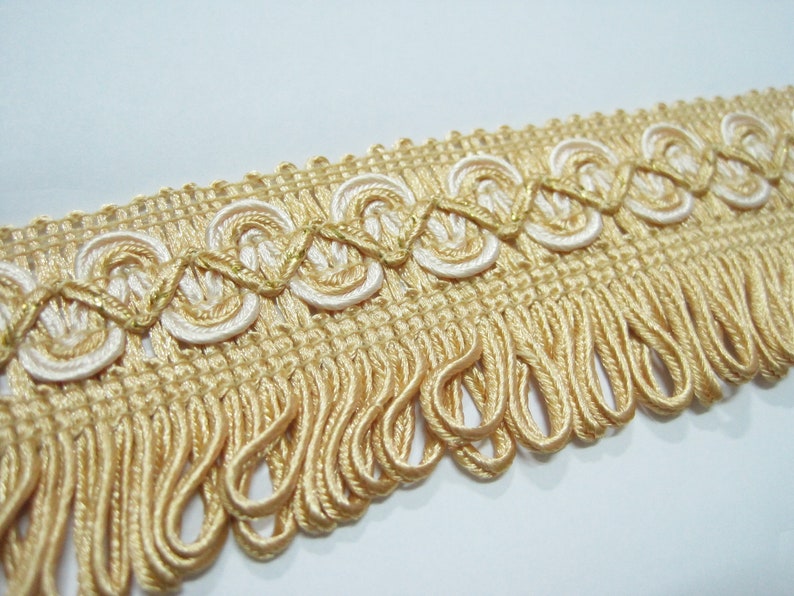 5 Yards Harvest Gold Loop Fringe Tassel Trim Bullion Fringe - Etsy