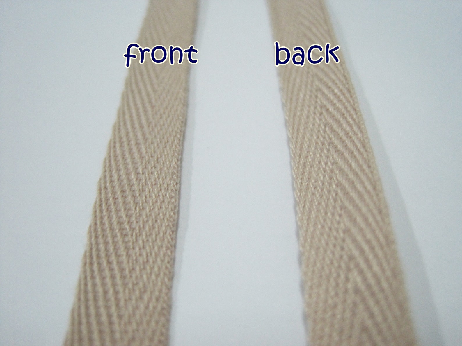 5 yards 3/8 Beige Herringbone Tape Brown twill tape | Etsy