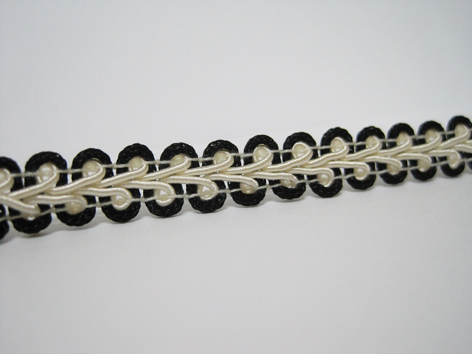 5 Yards 3/8 Cream-black Gimp Braided Trim Gimp Braid | Etsy