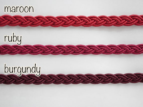 5 Yards 1/4 Red Braided Cord Red Cord Flat Braided - Etsy