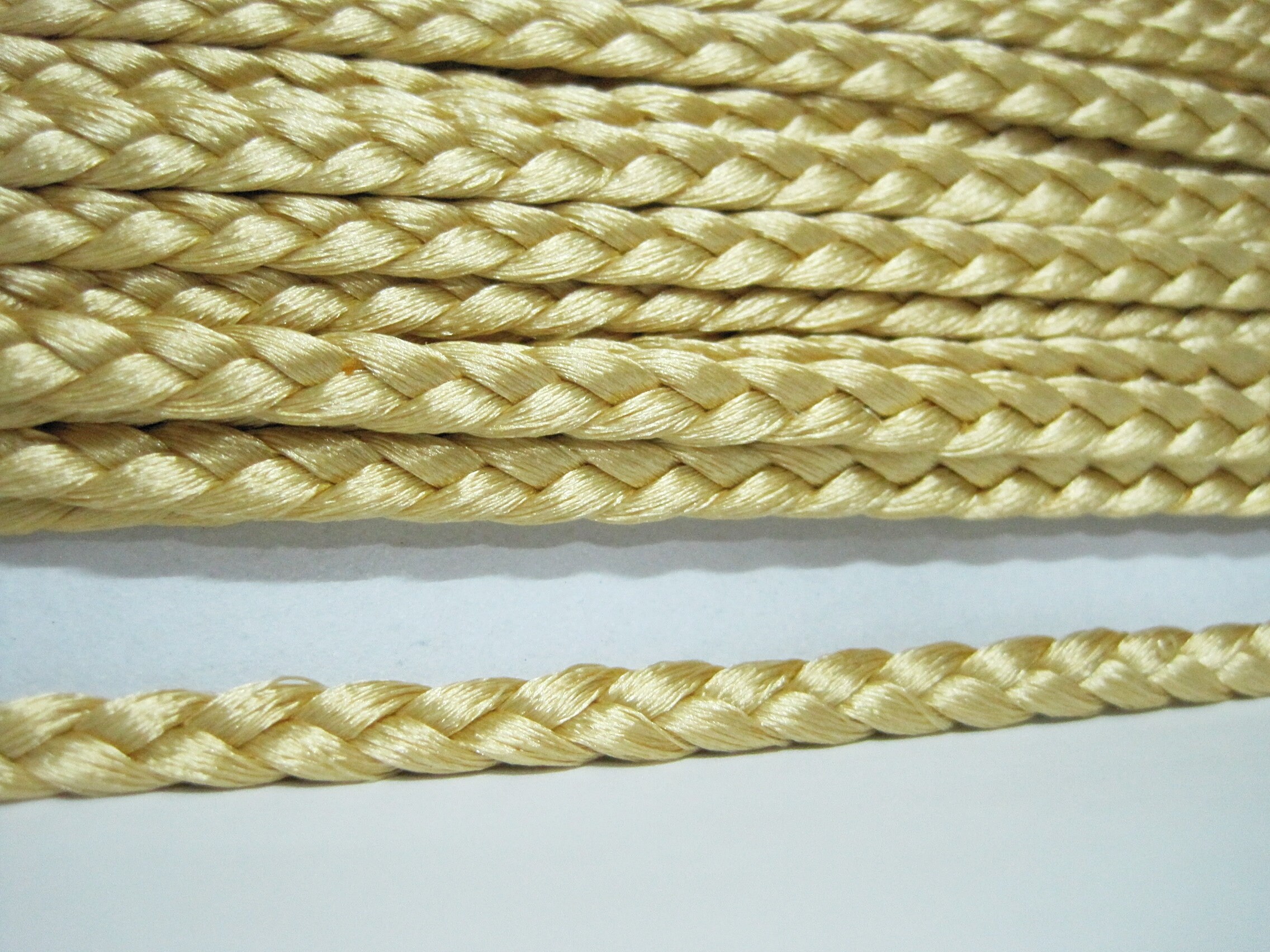 5 Yards 1/4 Braided Cord Gold Cord Flat Braided Cord - Etsy