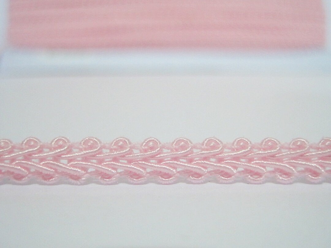 5 Yards 3/16" Soft Pink Gimp Braided Trim, Gimp Braid, Braided Cord ...