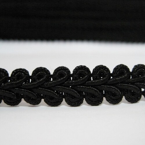5 Yards 1/2 Black Gimp Braided Trim Gimp Braid Braided - Etsy
