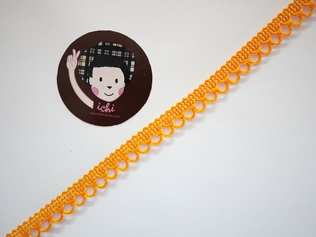 5 Yards Orange Loop Trim, Orange Loop Lace Trim, Wholesale Trim, Looped ...