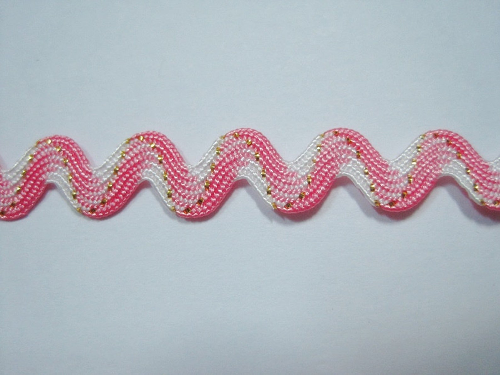 5 Yards Pink Baby Rick Rack Trim With Gold Glitter Wholesale - Etsy