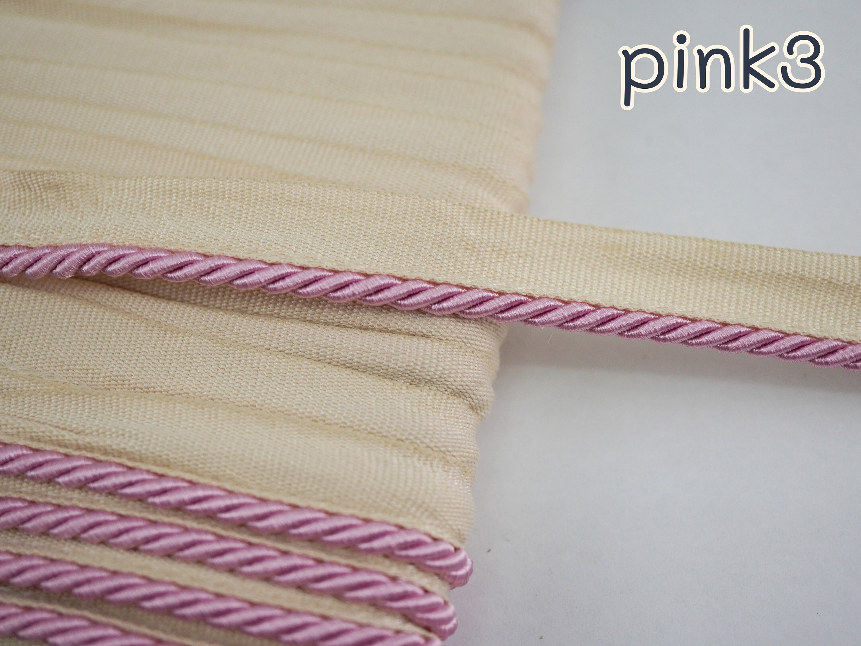 5 Yards Pink Lip Cord Piping, Pink Lip Cord, Edge Piping, Decorative ...