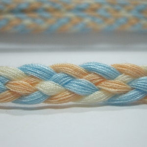 5 Yards Braided Trim, Multicolored Trim, Flat Braided Cord, Braided ...