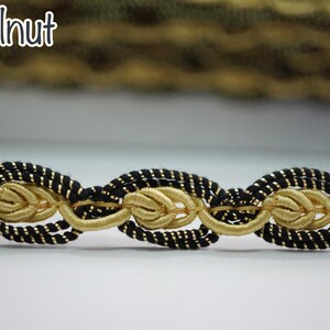 5 Yards 3/8" Gold Flower Braid With Gold Metallic - Etsy