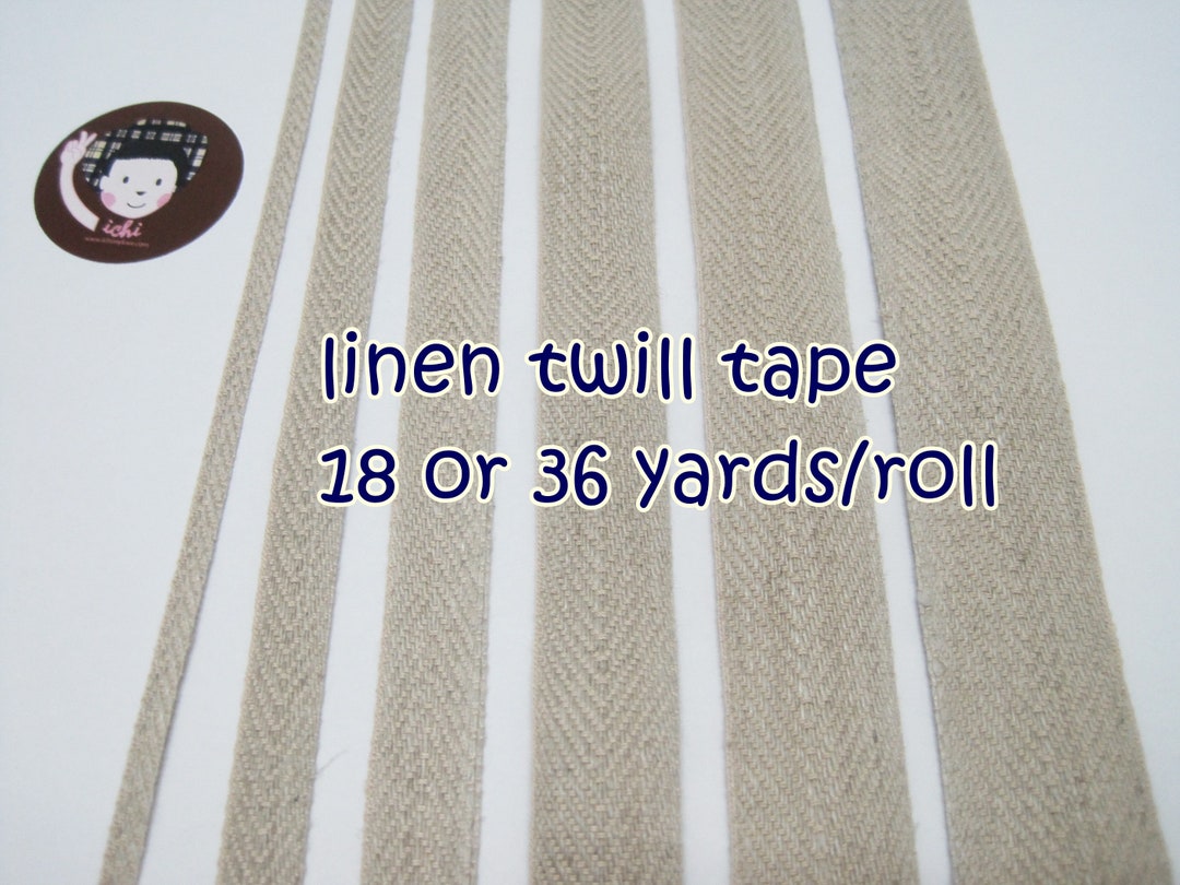 1 Roll Linen Herringbone Tape, Linen Twill Tape, Unbleached Linen Trim ...