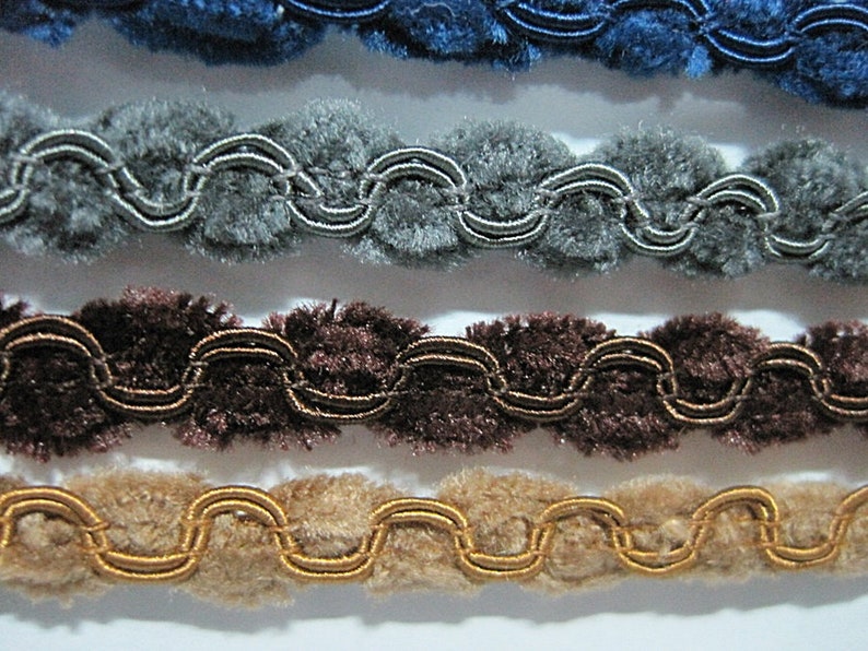 5 Yards 1/4 Light Brown Chenille Braided Rick Rack Trim | Etsy