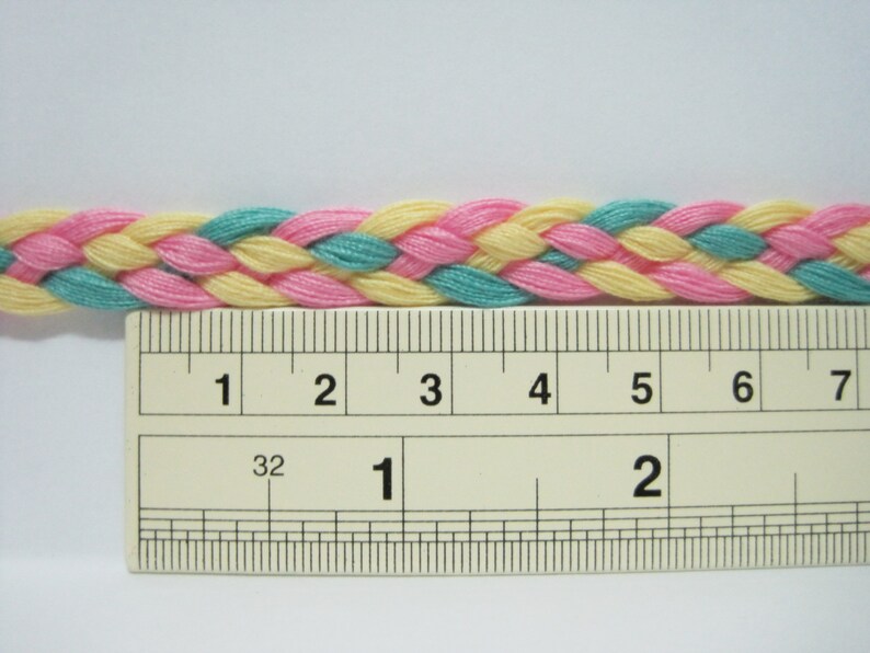 5 Yards Braided Trim Multicolored trim Flat Braided Cord | Etsy