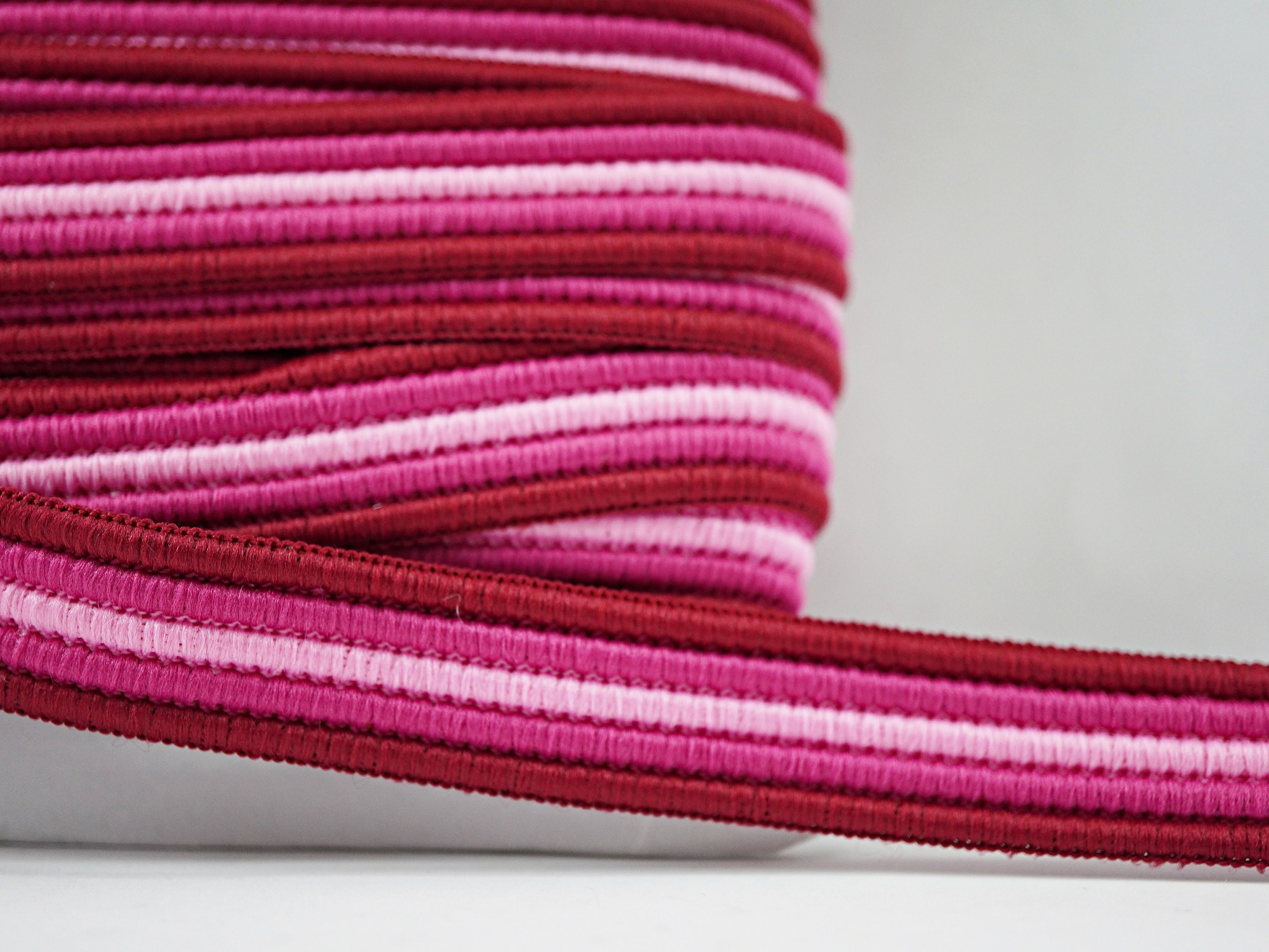 5 Yards 3/4" Flat Knit Rib Tape, Striped Rib Knit, Flat Knit Tape ...