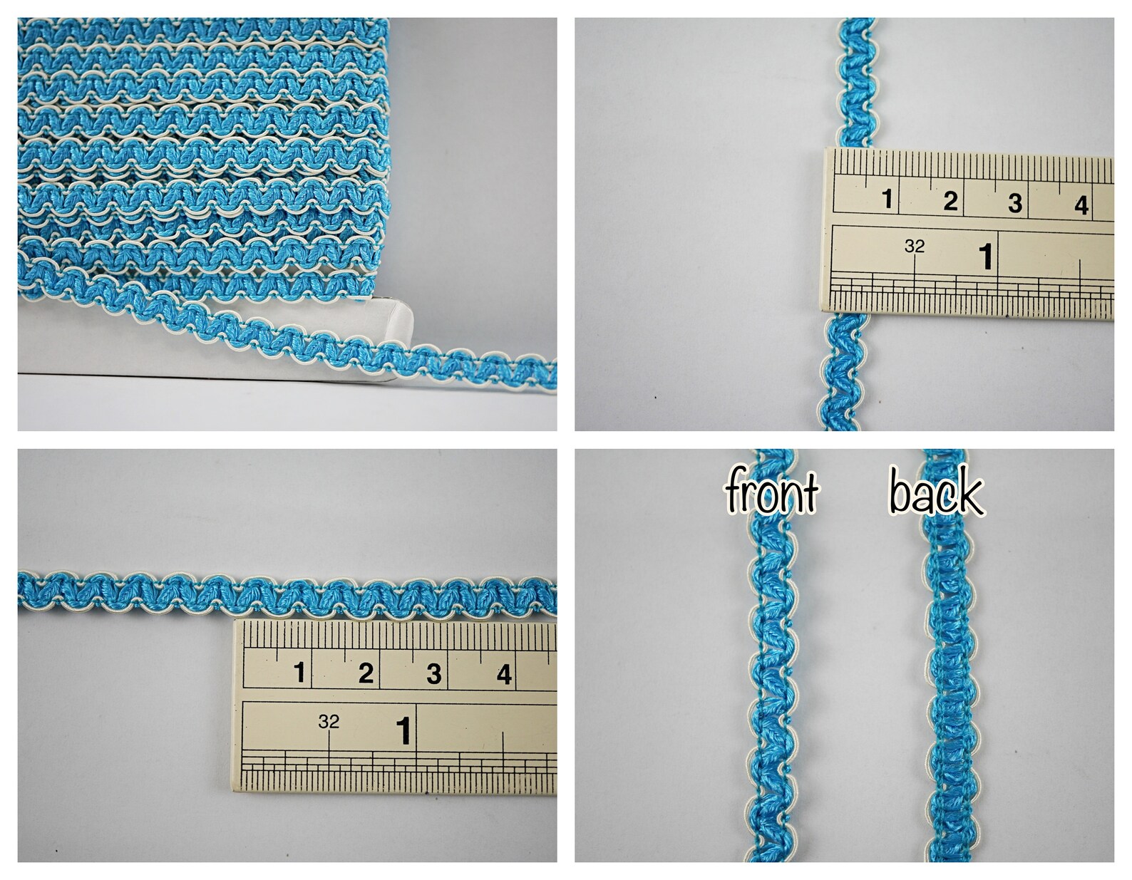 5 Yards Blue Rick Rack, Rick Rack Trim, Zig Zag Trim, Zig Zag, Ric Rac ...