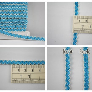 5 Yards Blue Rick Rack, Rick Rack Trim, Zig Zag Trim, Zig Zag, Ric Rac ...